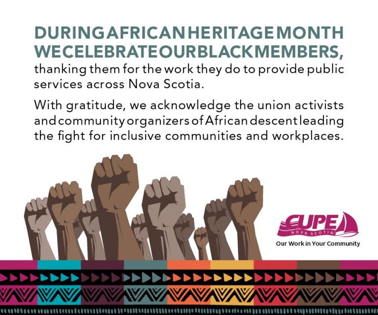 African Heritage Month Digital Ad Square Cupe Nova Scotia