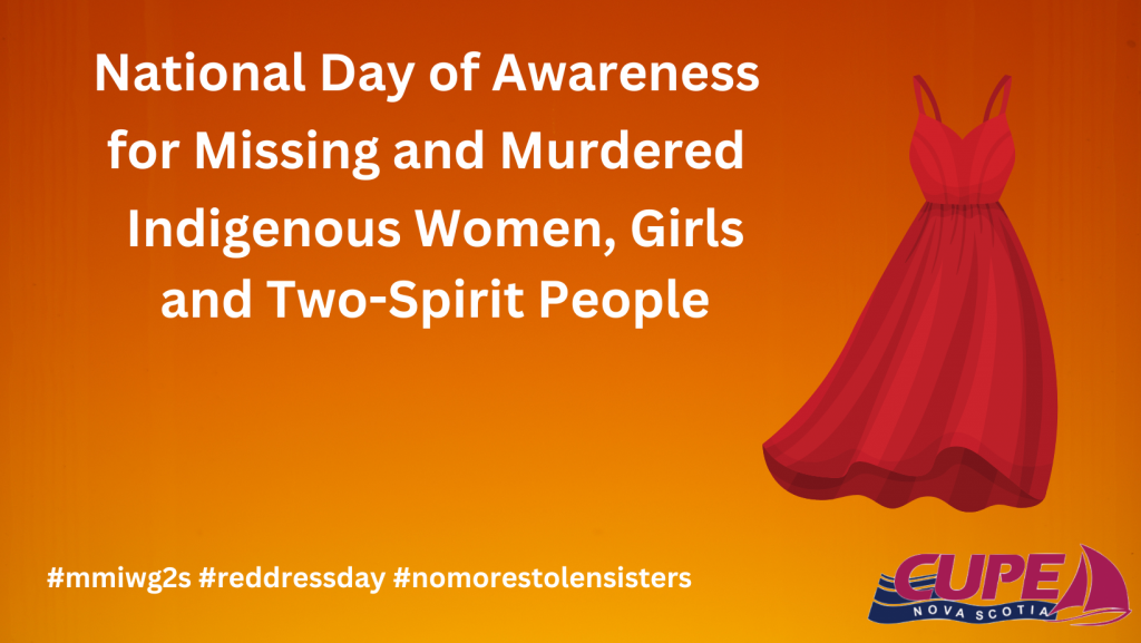 Cupe Nova Scotia Observes National Day Of Awareness For Missing And